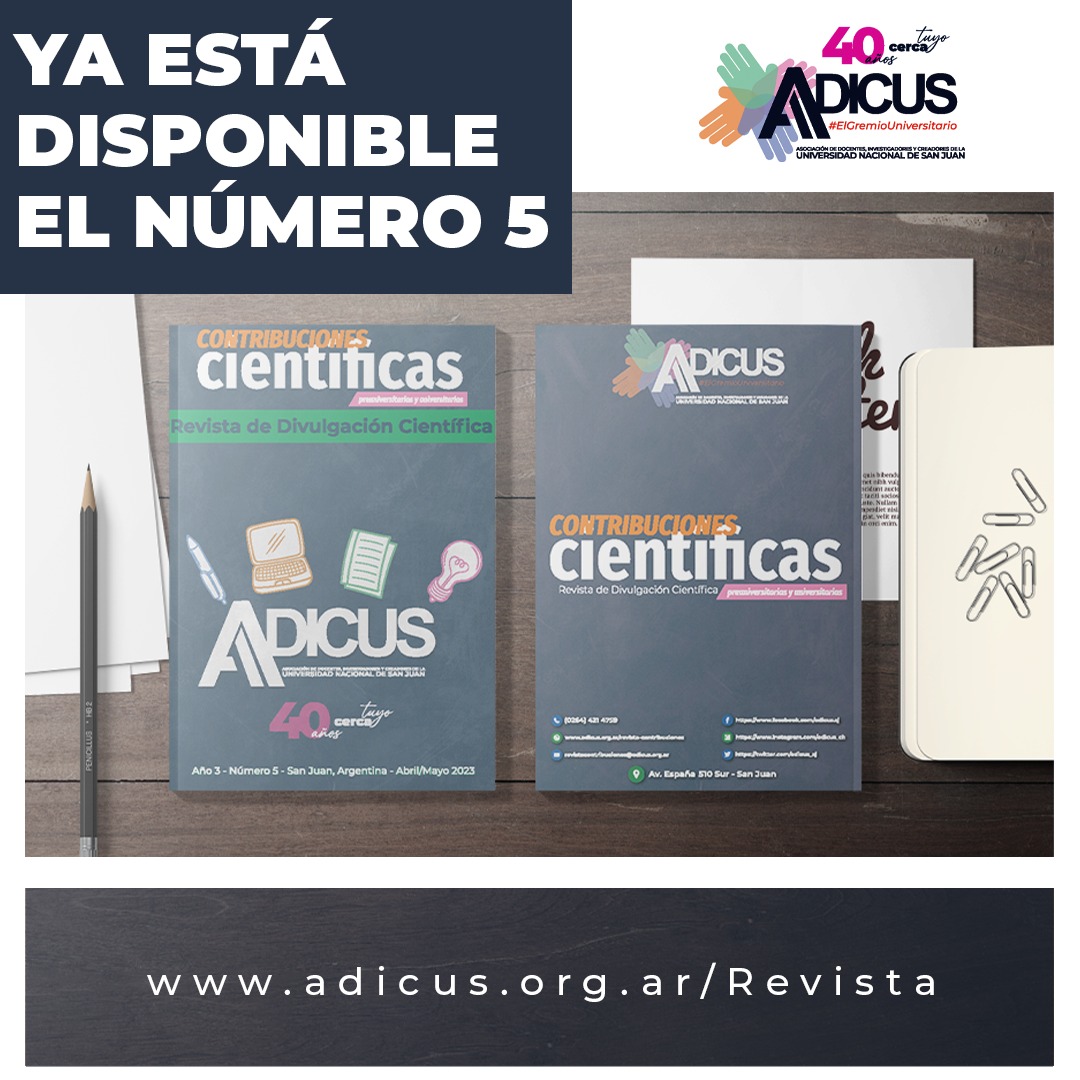 Ya está disponible el Número 5 de la revista de divulgación científica ...